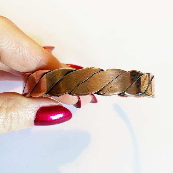 Vintage | Jewelry | Vintage Solid Copper Braided Cuff Bracelet | Poshmark